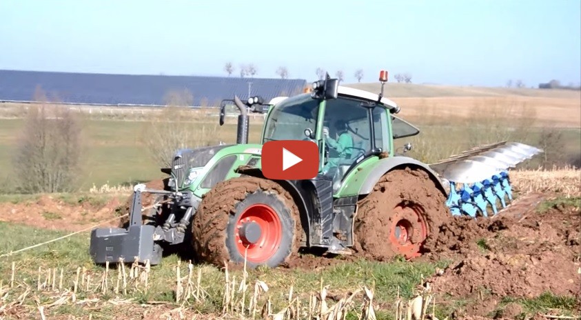 Fendt 722 Festgefahren beim Pflügen Loagri