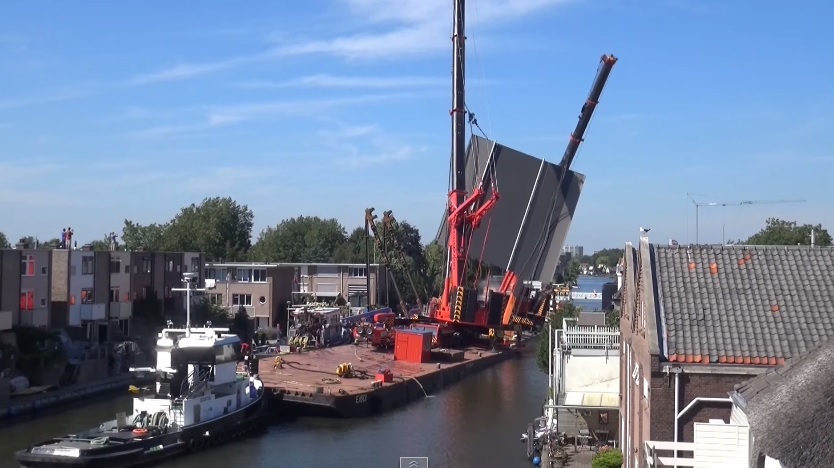 Kran-Unfall in Holland