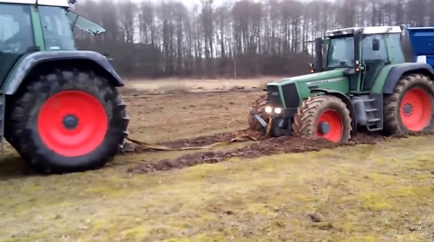Fendt festgefahren.