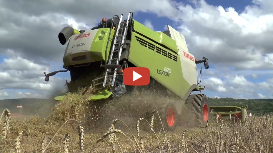 Ersteinsatz Claas Lexion 670 Montana mit Claas Vario 680 Weizen Ernte