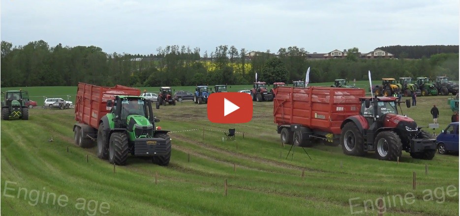Deutz-Fahr 9290 TTV vs Case IH Optum 300 CVX 10 T trailer