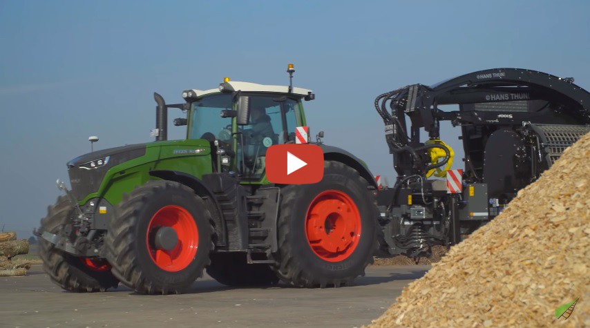 Hackschnitzelproduktion mit einem JENZ HEM 841 Z, angetrieben von einem Fendt 1050 Vario ...