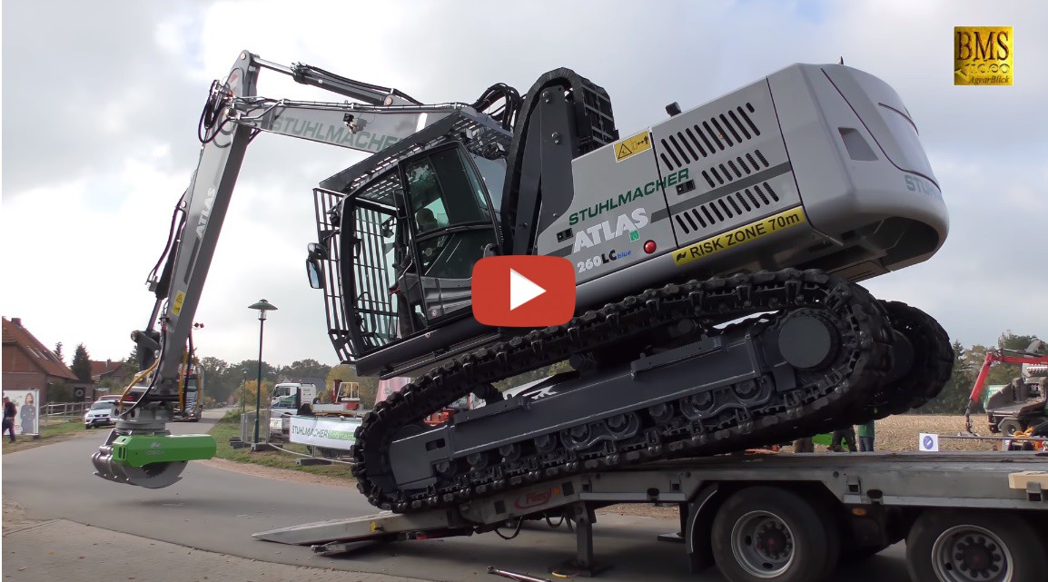 AgrarBlick -- Großer Raupenbagger ATLAS 260 LC "nagelneue" Bagger wurde ...