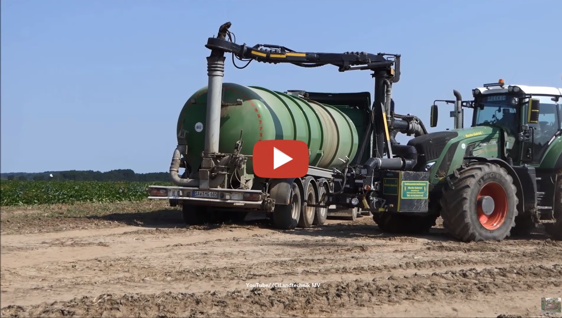 Landtechnik MV -- Lu. Gabriel mit seinem Fendt 936 , Samson PG II 35 ...