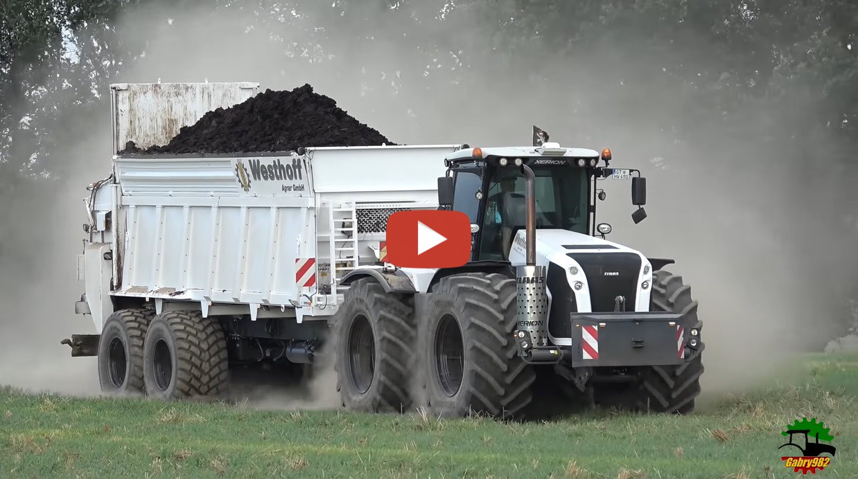 Die Deutschland Tour 2021 kehrt nach Brandenburg zurück. Claas Xerion ...