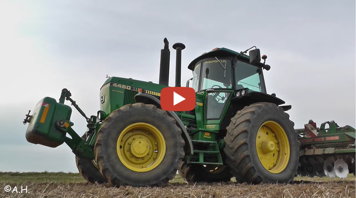 Bodenbearbeitung mit dem John Deere 4450 (7,6 Liter JD Sound UNCUT ...