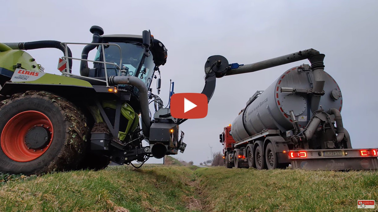 WAGNER AGRAR SERVICE Gülle ausbringen 2023 mit einem Claas Xerion ...