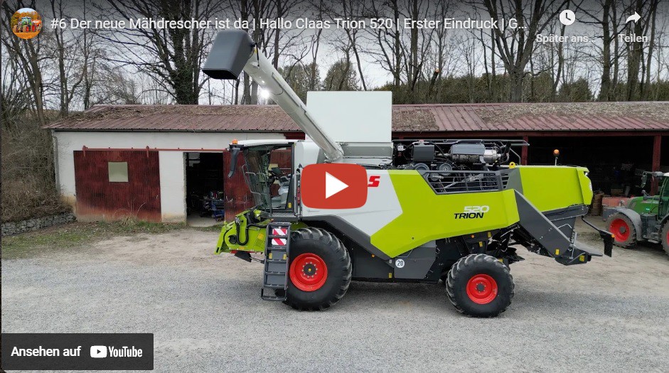 Der neue Mähdrescher ist da.. Nach einem Jahr Verspätung- Hallo Claas ...