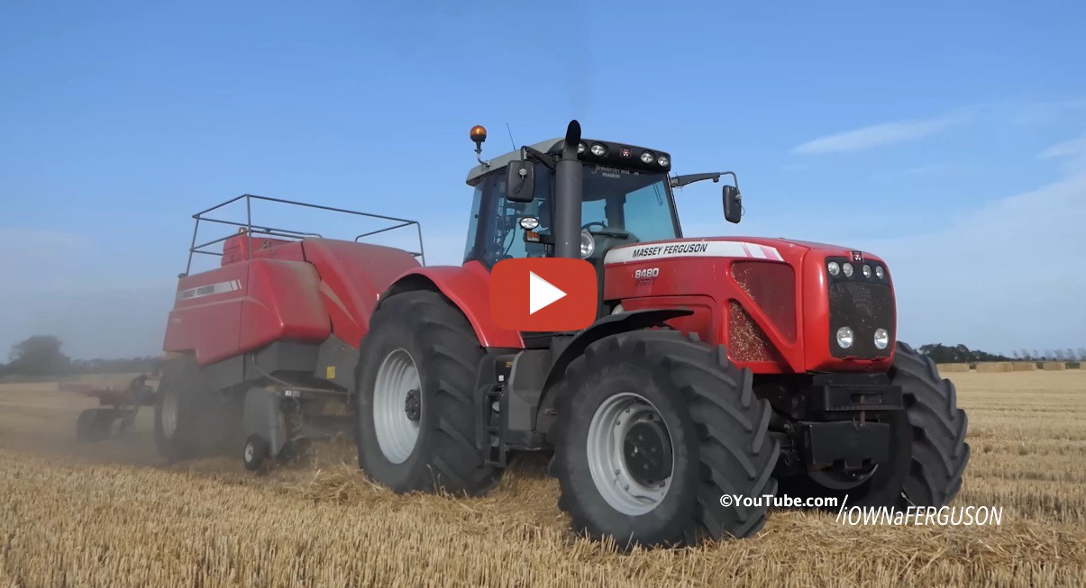 Massey Ferguson 8480 mit offenem Rohr bei der Arbeit……… iOWNaFERGUSON