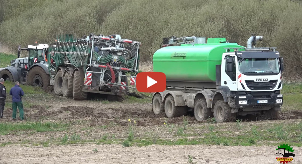 Fendt 942 mit Gülletank steckt in Italien fest – Iveco-Truck muss alles ...