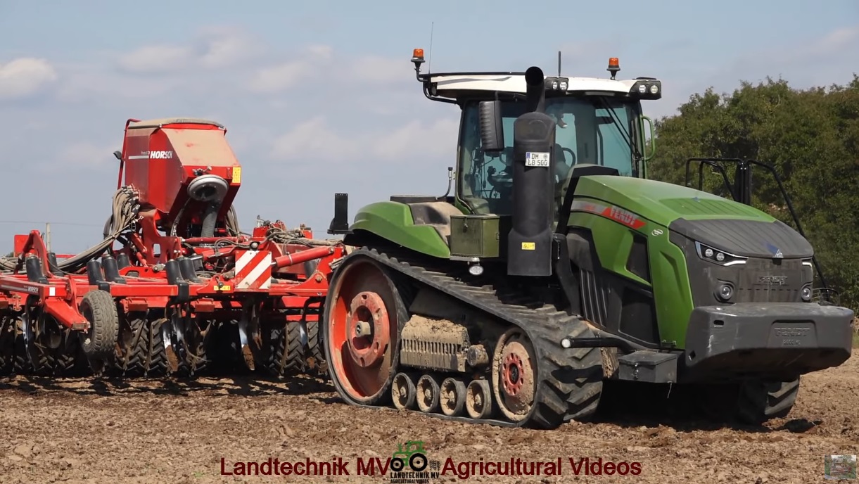 Rapsaussaat mit einem Fendt 1167 Vario MT und Horsch Tiger 8 AS mit ...